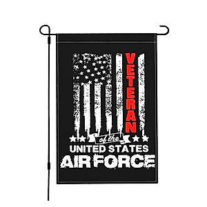 USA Air Force Veterans Garden Flag Yard Flags For Outside 12x18 Double Sided Burlap