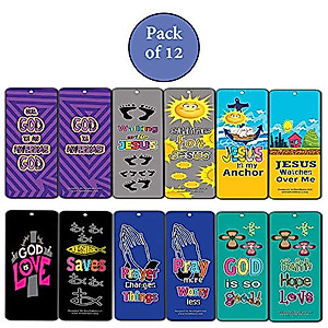 Awesome God Bookmarks for Kids (12-Pack) - VBS Sunday School Easter Baptism - Thanksgiving Christmas Rewards Encouragement Gift