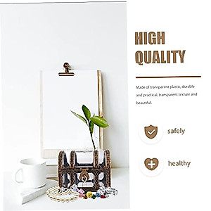 TOYANDONA 1pc Pirate Transparent Treasure Chest Pirate Toys Plastic Storage Box Mini Treasure Chest Pirate Treasure Box Pirate Candy Box Mini Pirate Treasure Chests Gold Coin Storage Case