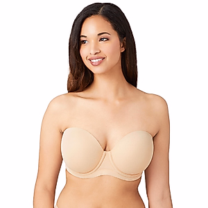 Wacoal Women's Red Carpet Full Busted Strapless Convertible Bra, Natural Nude, 44DDD