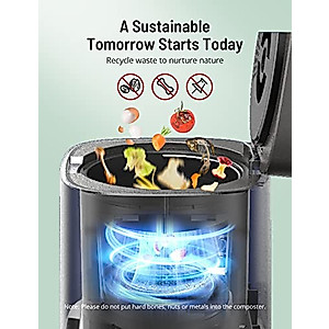 Paris Rhône Smart Waste Kitchen Composter, FoodCycler Eco-Friendly Electric Kitchen Compost Bin Sustainable Indoor Countertop Food Cycler with 3 Modes, Odor-Free, Fertilizes Your Garden