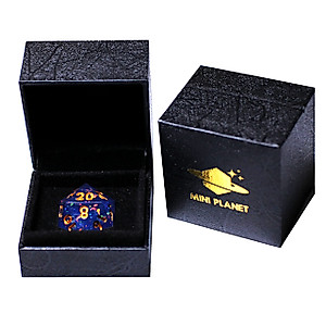 Mini Planet Dungeons and Dragons Dice D20 Polyhedral Dice D20 Role Playing Game Dice D20 Sharp Edged Dice Resin Dice Glitter Dice Galaxy Dice Sunshine Coast D20