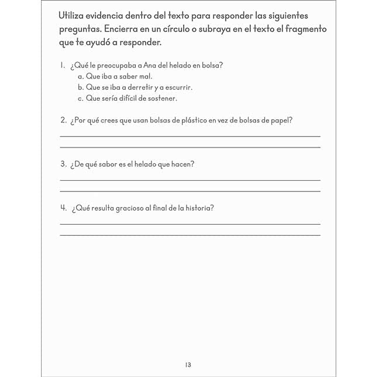 Really Good Stuff Activities for Spanish Reading Comprehension Journals (Actividades de comprensión lectora) - 12 journals