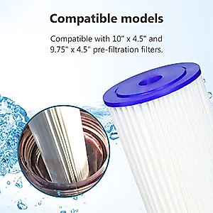 Waterspecialist FXHSC 10" x 4.5" Whole House Pleated Sediment Filter, Replacement for GE FXHSC, Culligan R50-BBSA, Pentek R50-BB, DuPont WFHDC3001, American Plumber W50PEHD, GXWH40L, Pack of 2