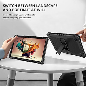Onn 11 Tablet Pro Case with Tempered Glass Screen Protector SOATUTO Protective Cover with Kickstand Built in Shoulder Strap Shell Case for Onn Tablet Pro 11 2023 Model: 100110027 (Black+Black/1 Pcs)