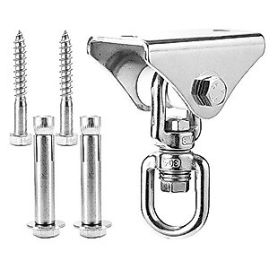 Sensory Swing Hanger 360° Rotatable Swivel Hook Ceiling Mount Hanging Kit Hardwares With Bolts for Indoor Outdoor Porch Hammock Chair Aerial Yoga Therapy Swing (Antirust, 1000lb Weight Capacity)