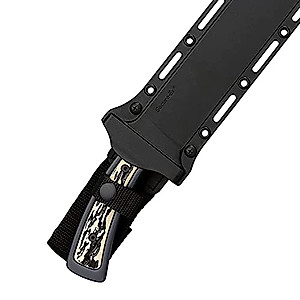 Cold Steel Drop Forged Bowie 52100 Steel Single-Piece 9.5" Clip Point Blade 4.625" Handle Fixed Blade Knife w/Secure-Ex Sheath