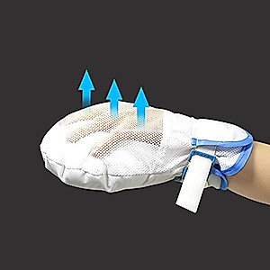 Wisexplorer Medical Hand Restraints Safety Mitts Glove for Dementia Elderly and Patients, Fingers Separated Design with Breathable Mesh and Thick Sponge