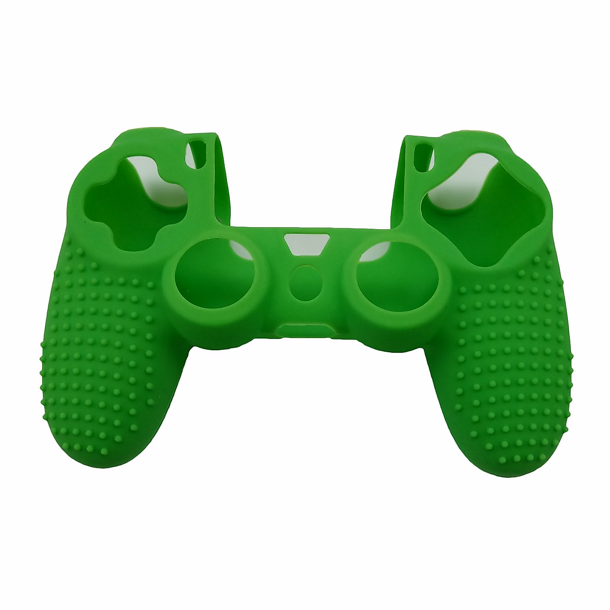 PS4 Controller Grips,Pandaren Studded Anti-Slip Silicone Cover Skin Set Compatible for PS4 /Slim/PRO Controller(Green Controller Skin x 1 + FPS PRO Thumb Grips x 8)