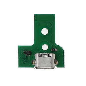 Replacement USB 12pin Charging Port Socket Triangle Board Charger PCB Board with 12pin Flex Ribbon Cable for PlayStation 4 JDS-030 PS4 Controller
