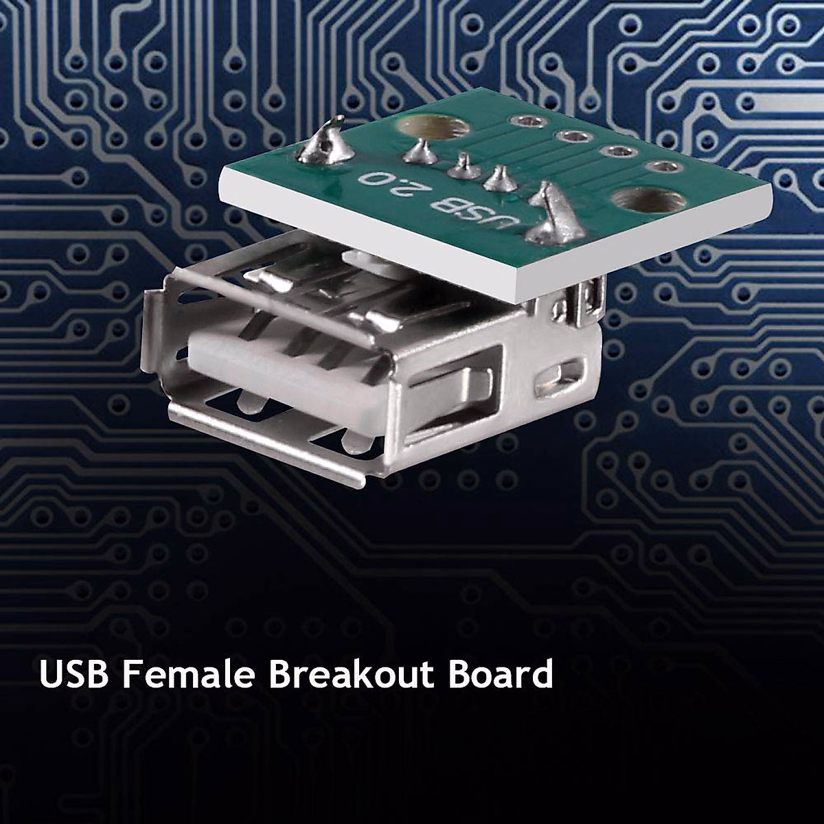 10Pcs USB 2.0 Breakout Board, MELIFE USB to DIP Adapter 2.54mm Breakout Board 4 Pins Pinboard USB Type A Breakout Board