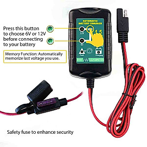 12V Battery Charger Maintainer Trickle for Harley Davidson Motorcycle Car