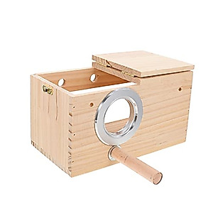 BELLIFFY Box Parrot Breeding Box Cockatiel Nesting Cages Bird Supply Bird Nesting House Wear-Resistant Parakeet Nest Budgie Nesting House Outdoor Decor Parakeet Cage Toy Parrot Pet Wooden