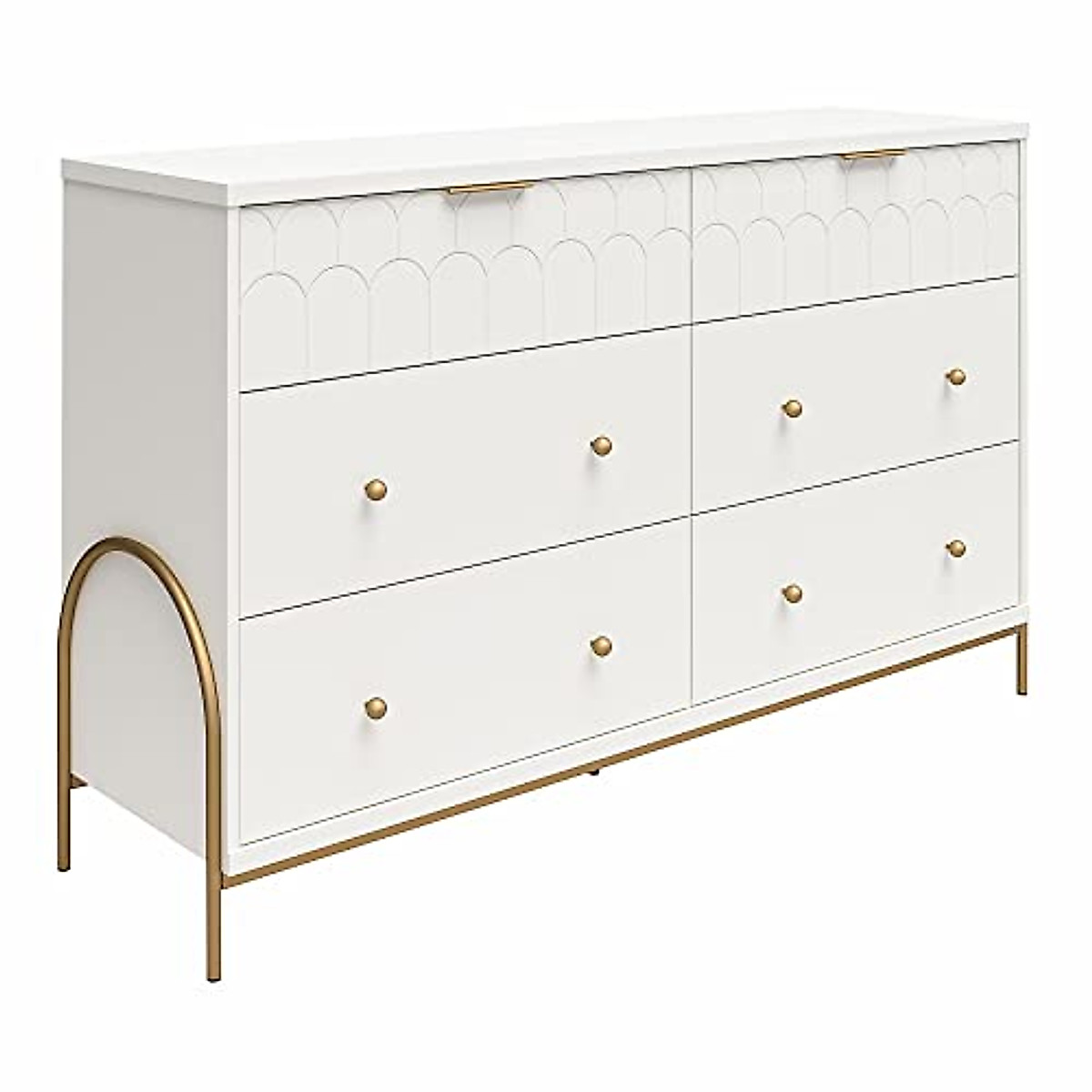 CosmoLiving by Cosmopolitan Anastasia Dresser, 6 Drawer, White
