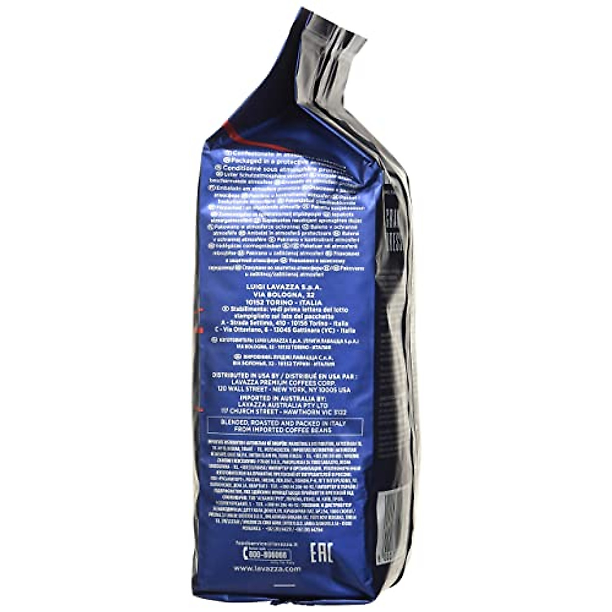 Lavazza Grand Espresso Whole Bean Coffee, 2.2-lbs (Pack of 2)