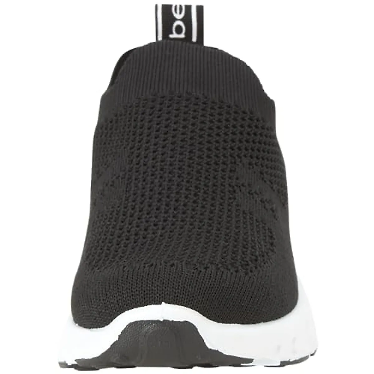 bebe Girls' Shoes - Lightweight Slip On Casual Running Shoes - Breathable Knit Fashion Sneakers (11-4 Little Kid/Big Kid), Size 2 Little Kid, Black