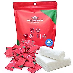 Compressed Towel, Disposable Face Compressed Towels, Soft Compressed Hand Wipe, Portable Compressed Coin Tissue for Travel/Home/Outdoor Activities（9.4X10.8in/20PCS）