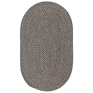 DECOMALL Azure Braided Oval Indoor Outdoor Area Rugs, 4’x6’ Oval Grey