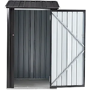 Compact Metal Outdoor Storage Shed 3x3 FT - Weather-Resistant Garden Tool Shed with Lockable Door, Versatile Utility Shed for Backyard, Patio, Lawn - No Floor Design for Customization