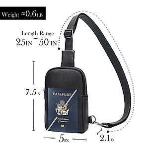 INICAT Small Crossbody Sling Bag Touchscreen Fanny Packs Purses for Women(Touch Screen-black)