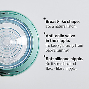 Tommee Tippee Natural Start Anti Colic BPA Free Silicone Baby Bottles, 5oz, Newborn 0+ Months, Silicone Feels Like Mother's Skin, Slow Flow Breast-Like Teat, Pack of 2