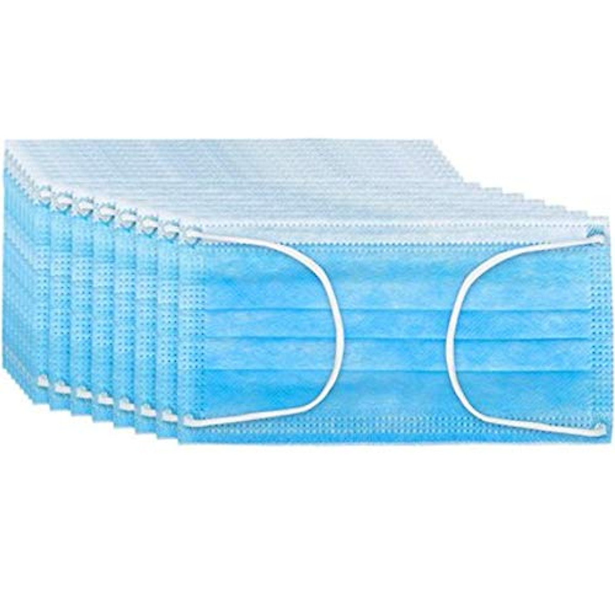 50 PACK Face Mask 3 ply Disposable Protection Masks Mouth Cover. High Permeability Breathpure, No Odor and Winters Comfortable, for Adults Man and Womens, Ships from USA