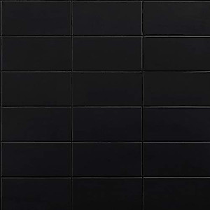 Tori Black 4 in. x 8 in. Matte Ceramic Wall Tile (28 Pieces, 6.02 Sq. Ft. / Case)
