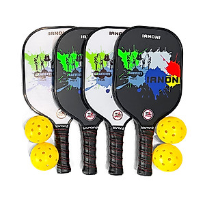 KUIWA Portable Pickleball Net Set Official Size—4 Pickleball Paddles, Carrying Bag, 22FT Pickleball Net System, Assembly Manual, 4 Outdoor Pickleball Balls