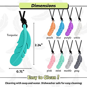 Chew Necklace for Sensory Kids,3 Pack Sensory Oral Motor Aids Silicone Teething Toys for Autistic Chewers, ADHD, Baby Nursing or Special Needs (Purple/White/Orange)