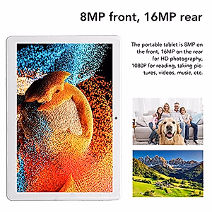 Garsentx 10.1 Inch Tablet, 6GB RAM 128GB Storage Tablet, 1960x1080 IPS HD Display, Deca Cores Processor, 2.4G 5G Dual Band WiFi, for Android 10.0, 8800mAh,Gold(US)