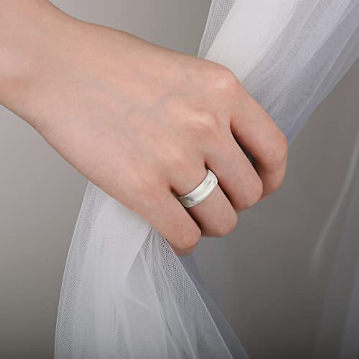 MIROMIHO Women Silicone Wedding Ring Inner Arc Ergonomic Breathable Design Rubber Wedding Band 5.5mm Wide 2mm Thick Rubber Rings for Women