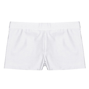 iiniim Kids Girls Stretch Cotton Gymnastics Ballet Dance Booty Shorts Workout Sports Yoga Cycling Running Active Shorts White 12