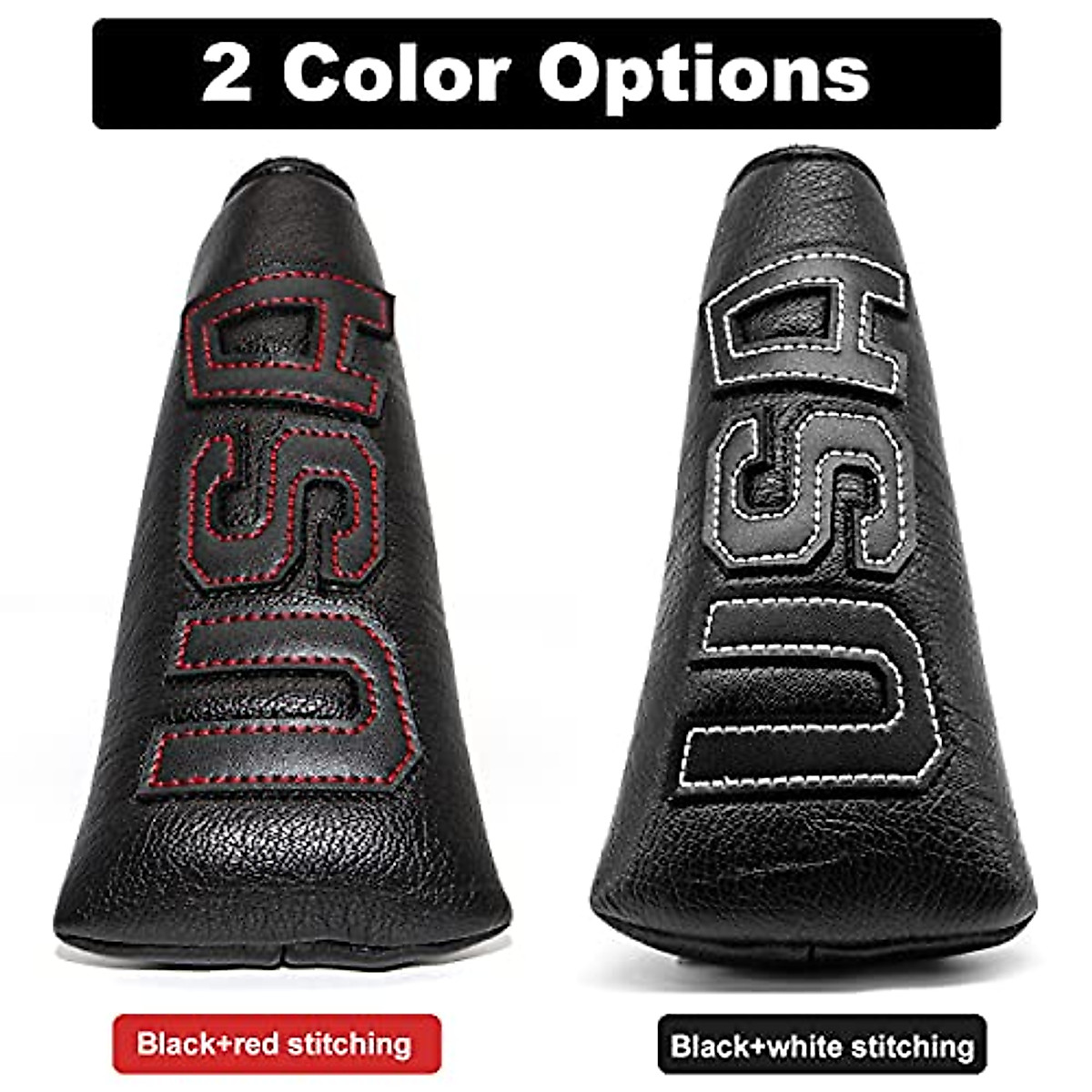 Barudan Golf Black Putter Headcover Covers Cover for Blade Style Putters, Magnetic USA Flag Blade Putter Headcovers with Magnet for Men