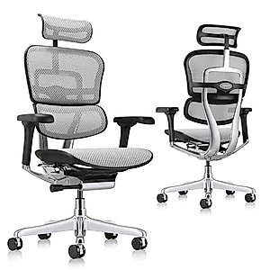 Ergohuman Eurotech ME7ERG GEN2 High Back Mesh Office Chair with Tilt Tension Control, Tilt Lock, Back Angle, Back Height, Synchro Tilt, Seat Height, Seat Depth, and Arm Height Adjustments, Grey