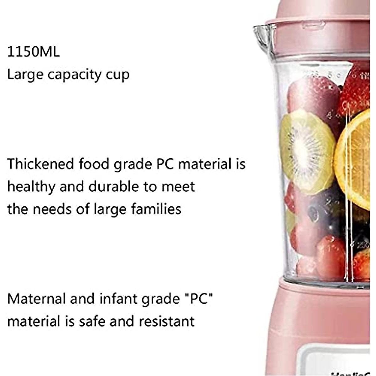 Multifunctional Blender Stainless Steel Blades, 3 Speed Control With Pulse, Overheat Protection, Crusher, chopper, coffee grinder smoothie maker 22000 rpm 1150ml jar,blue,c,pink,d ZJ666