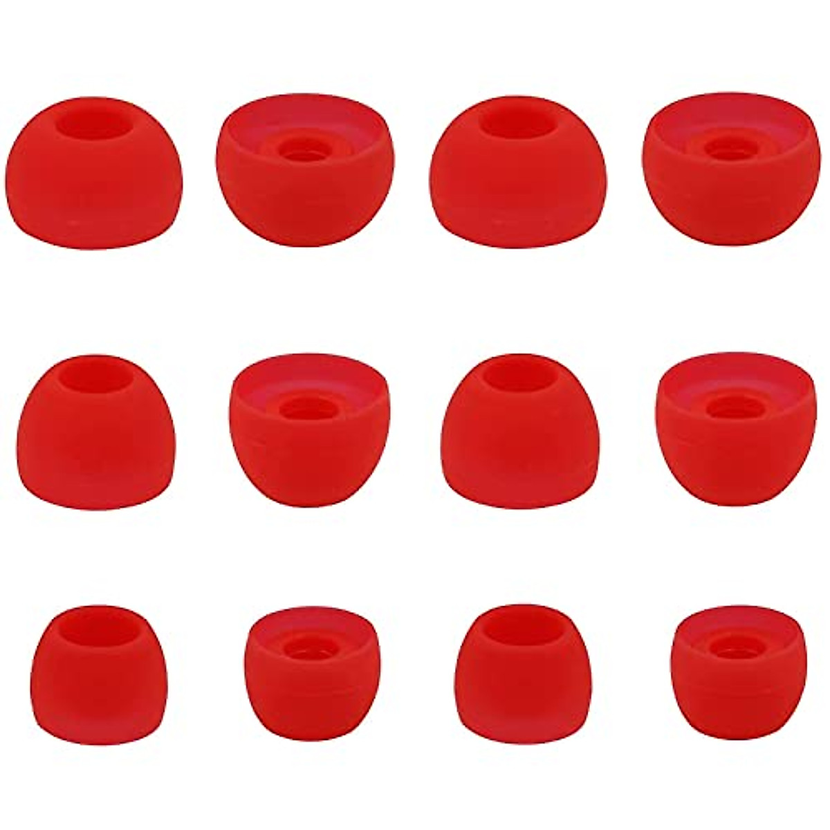 ALXCD Ear Tips Compatible with Beats Studio Buds, S M L 3 Sizes 6 Pairs Soft Silicon Earbuds Tips Eartips, Replacement for Beats Studio Buds, 6 Pairs, Red