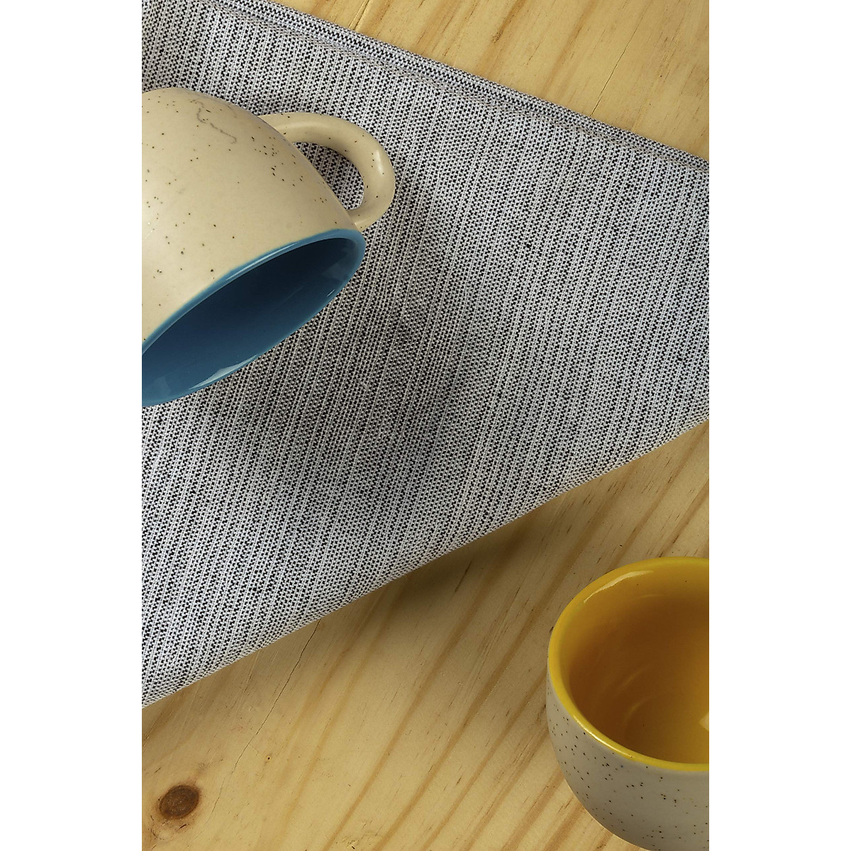 Neolino 100% Cotton Premium Quality 20 x 20 Inches Dinner Napkins, Set of 12 Black Chambray Cloth Napkins with Mitered Corners, Durable Hotel Quality, Pre-Washed