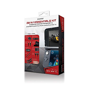 dreamGEAR 20-in-1 Essentials Kit: Compatible with Nintendo NEW 3DS XL, Carrying Case, 2 Screen Protectors, 4 Game Cases, Earbuds, 2 Stylus, SD Card Reader, Charge Cable, AC Adapter, Car Charger, More