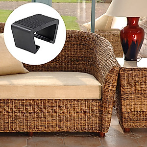 Biaungdo 6 Pcs Outdoor Furniture Clips, Patio Sofa Rattan Clips Sectional Module Couch Wicker Furniture Clips Connector Clamps Fasteners Clips for Outdoor, Patio(Black, 7.2x3.9x4.2cm)