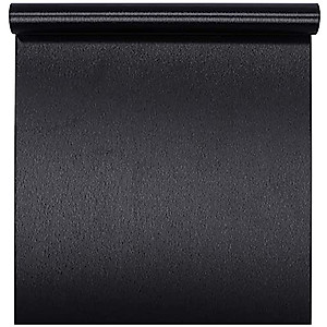 GLOW4U 24"X117" Peel and Stick Vinyl Black Stainless Steel Wallpaper Brushed Black Metallic Stainless Steel Contact Paper for Fridge Refrigerator Dishwasher Stove Appliances Liner Sticker