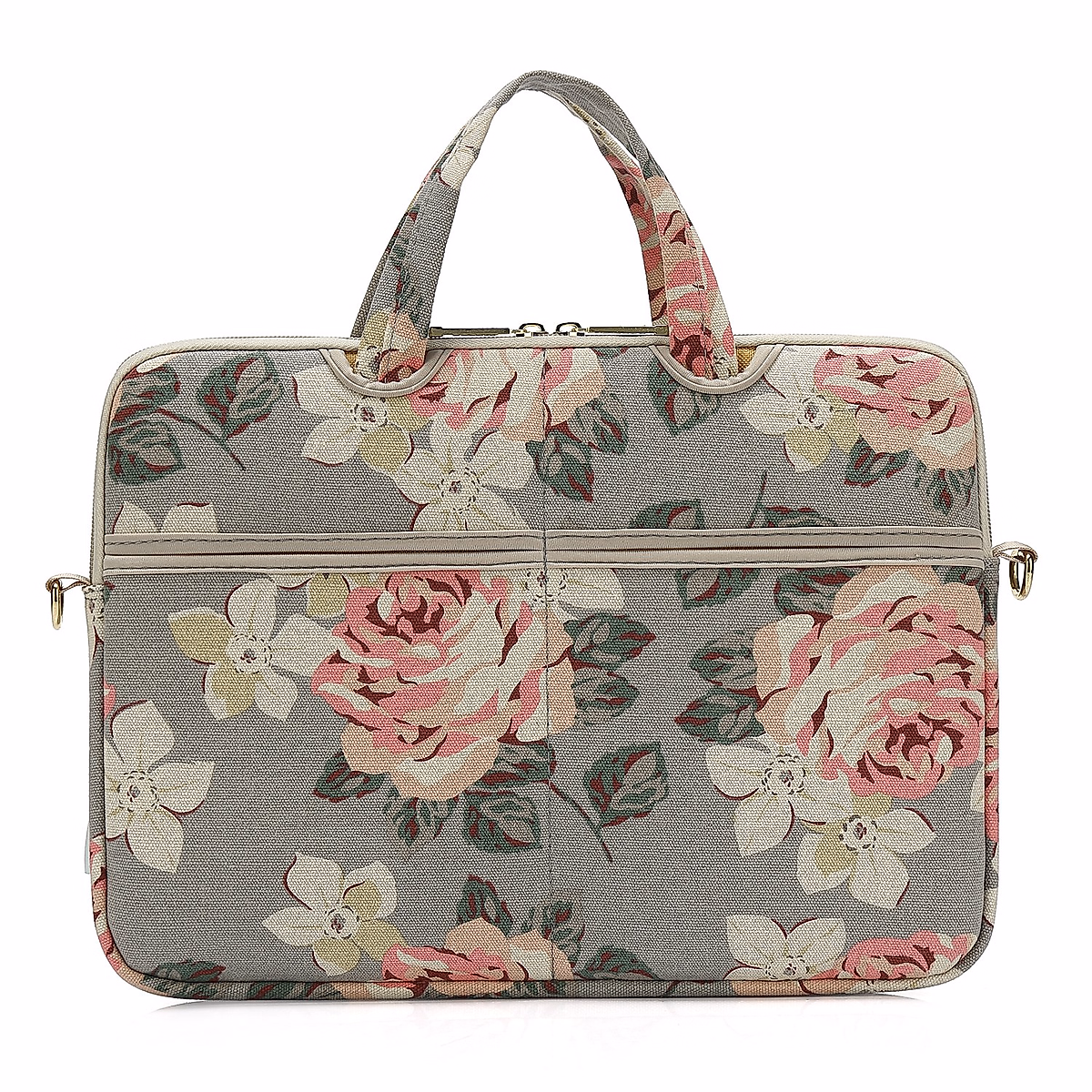 kayond White Rose Patten water resistant Laptop Shoulder Messenger Bag Case Sleeve for 12 Inch 13 Inch Laptop,Laptop Briefcase