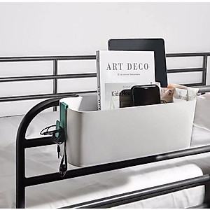 HYOATREA Bedside Storage Organizer Caddy Hanging Organizer Bunk Bed Shelf Holder Pocket for College Dorm Room Baby Bed Rails (Green)