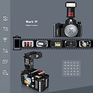 Uvini Adult Building Set, Building Blocks Camera, DIY STEM Toys, Best Gift for Adult, Teens, Collectible Model Digital Camera to Build 407pcs