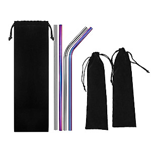 Straw Carrying Case, Straw Pouch, Safety and Reusable Straw Case, Travel Bag for Drinking Straws/Utensil/Chopsticks (9.6 x 3 Inch)
