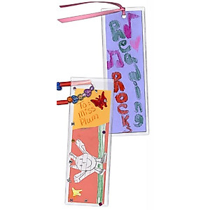 StoreSMART - Plastic Bookmark Covers/Holders with Tassle Hole - Clear Plastic - 10-Pack - BMK466C-10