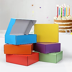 PHAREGE 12x9x4 inch Shipping Boxes 18 Pack, 6 Colors Cardboard Gift Boxes for Wrapping Giving Women Men Presents, Corrugated Mailer Boxes for Packaging Small Business