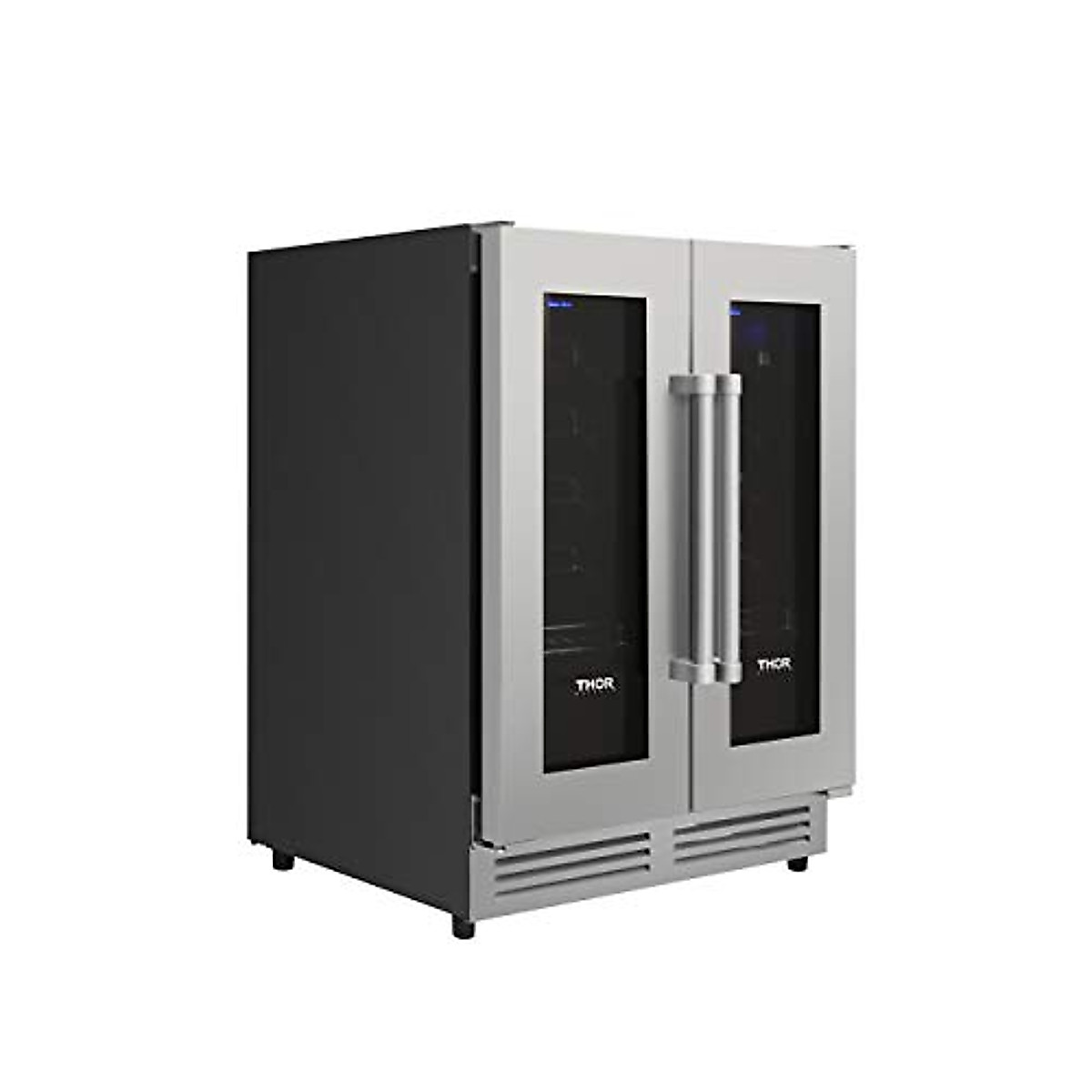 THOR Kitchen Freestanding/Under-Counter 24-Inch Dual Zone Wine Cooler in Stainless Steel - Model TWC2402