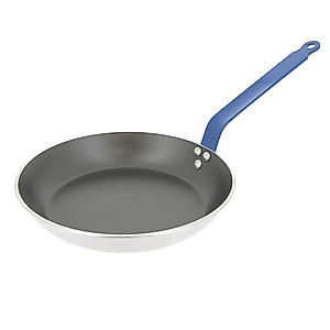 de Buyer CHOC Nonstick Fry Pan - 9.5” - Blue Handle for Fish - 5-Layer PTFE Coating - Warp & Scratch Resistant - Made in France