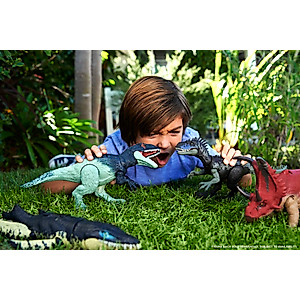 Mattel Jurassic World Dominion Wild Roar Kronosaurus Dinosaur Action Figure Toy with Sound & Attack Action, Plus Downloadable App & AR