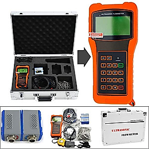 HFBTE TUF-2000H+TM-1 Ultrasonic Flow Meters Flowmeter DN50~700mm 1.97-27.56in with TM-1 Standard Medium Transducer